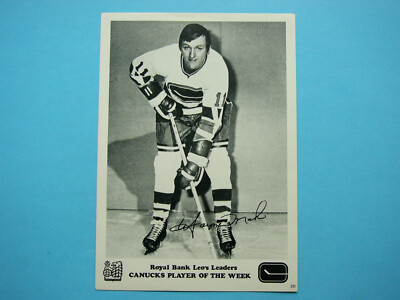 1971/72 ROYAL BANK LEADERS VANCOUVER CANUCKS HOCKEY PHOTO #20 WAYNE ...