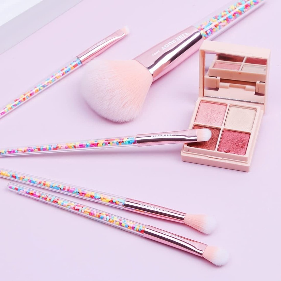 MINISO Makeup Brushes Set Rainbow Series with Powder Brush - 5PCS ...