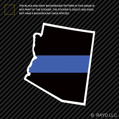 Arizona State Shaped The Thin Blue Line Sticker Self Adhesive police AZ ...