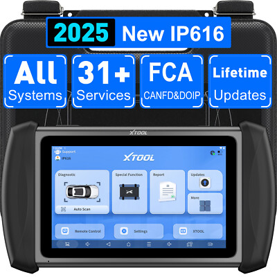 XTOOL IP616 V2.0 OBD2 Scanner Key Programming Full System Scan Tool ...