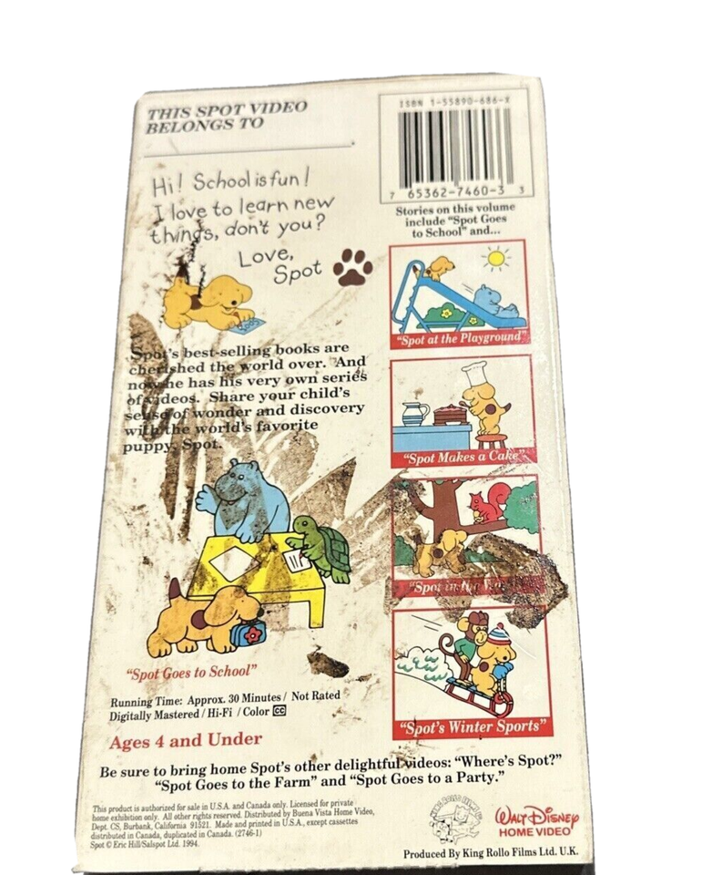 Spot Goes to School (VHS, 1994) 765362746033| eBay