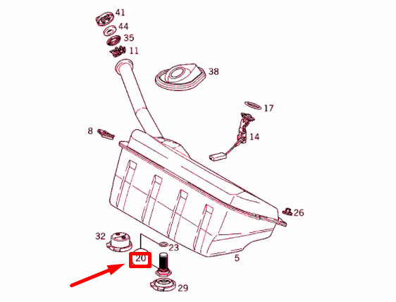 Mercedes-Benz SLK R170 Fuel Strainer Parts Kit A2104700106 Original | OE