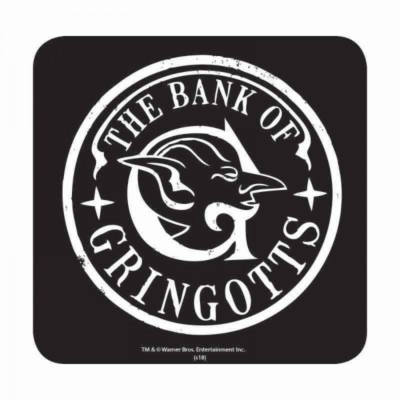 HARRY POTTER THE BANK OF GRINGOTTS LOGO TABLE DRINKS COASTER MAT | eBay UK