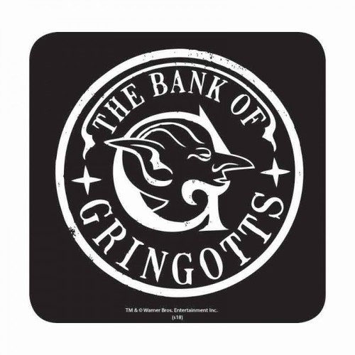 HARRY POTTER THE BANK OF GRINGOTTS LOGO TABLE DRINKS COASTER MAT | eBay