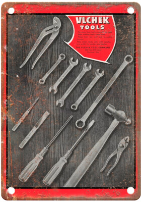 Vintage 1947 Vlchek Tool Company Ad Reproduction Metal Sign Z239 | eBay