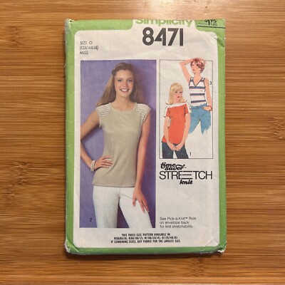 Simplicity Vintage Sewing Pattern 8471 - Misses' Pullover Tops - Sz 12/14/16 | eBay