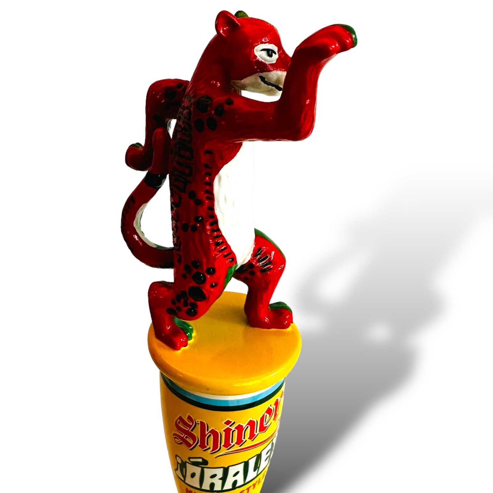 Shiner Orale Mexican Style Cerveza Beer Tap Handle Red Green Cheetah ...