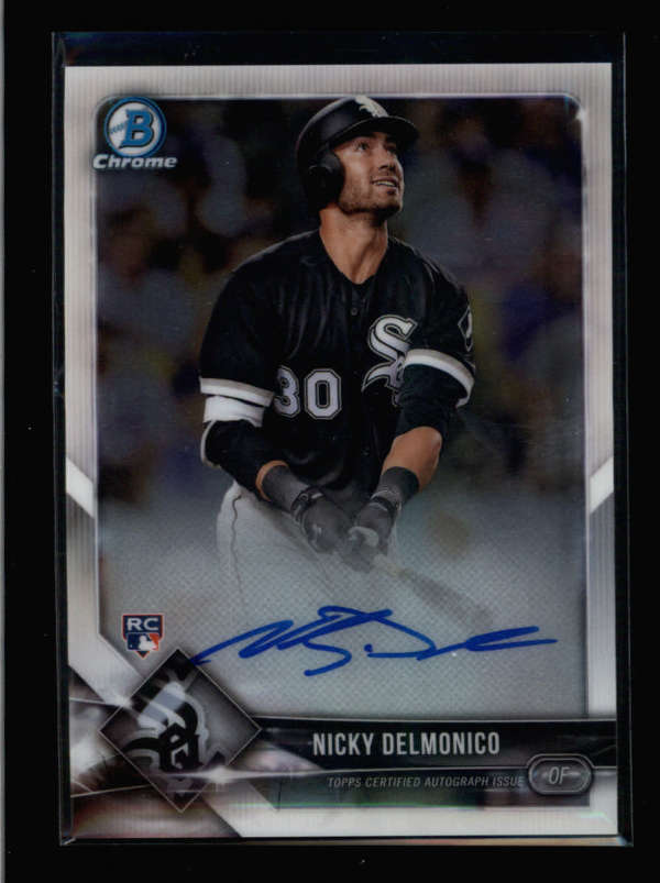 NICKY DELMONICO 2018 BOWMAN CHROME ON CARD ROOKIE AUTOGRAPH AUTO RC ...