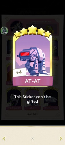 🎇1 x AT-AT- Sticker GOLDEN BLITZ - Mono_poly_Go Stickers Fast Sending 🎇 ...