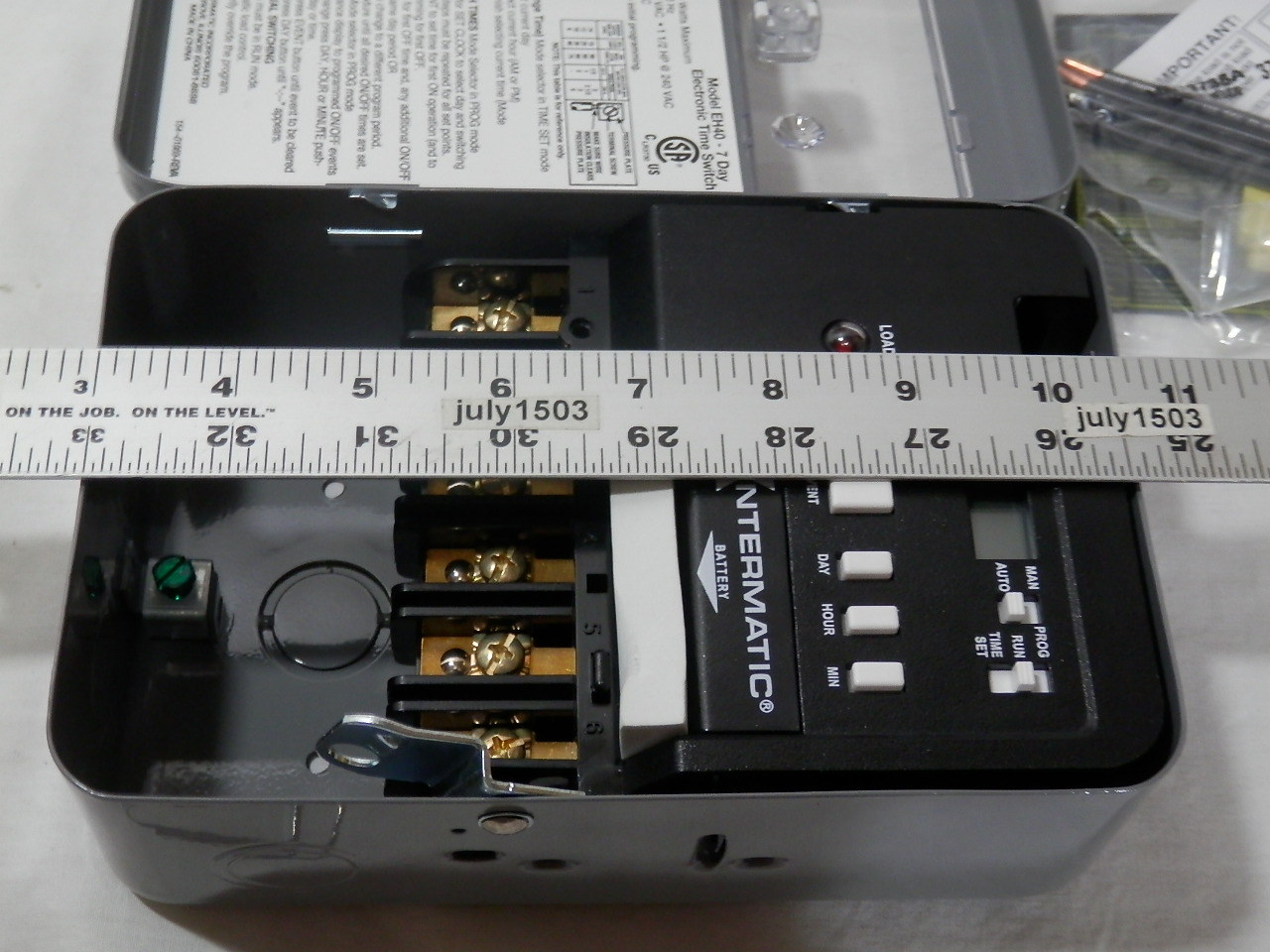 (1) NEW Intermatic EH40 7 day Electronic Timer 240 volt DPST Water ...