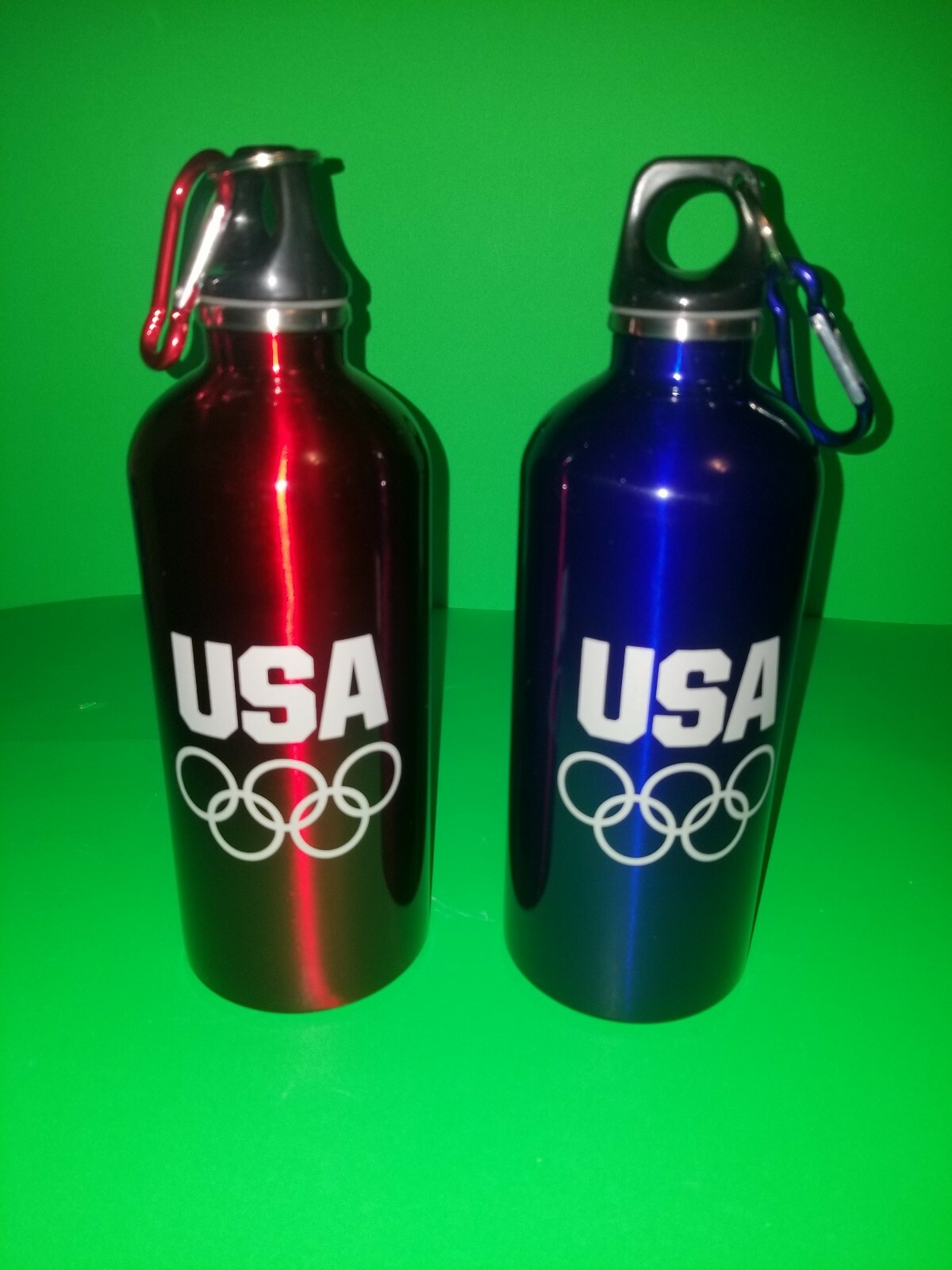 USA Olympics Water Bottles Blue Red Metal Set of Two. (Y5) | eBay