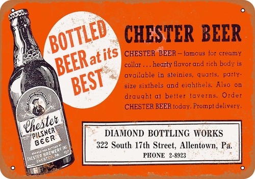 METAL SIGN - 1933 Chester Beer - Vintage Look Reproduction | eBay