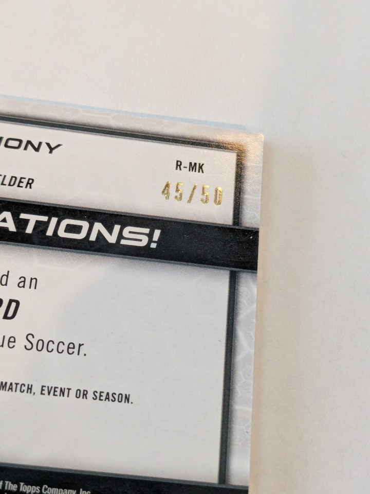 2023 Topps MLS Soccer Relics #/50!! R-MK Mark-Anthony Kaye - Toronto FC | eBay