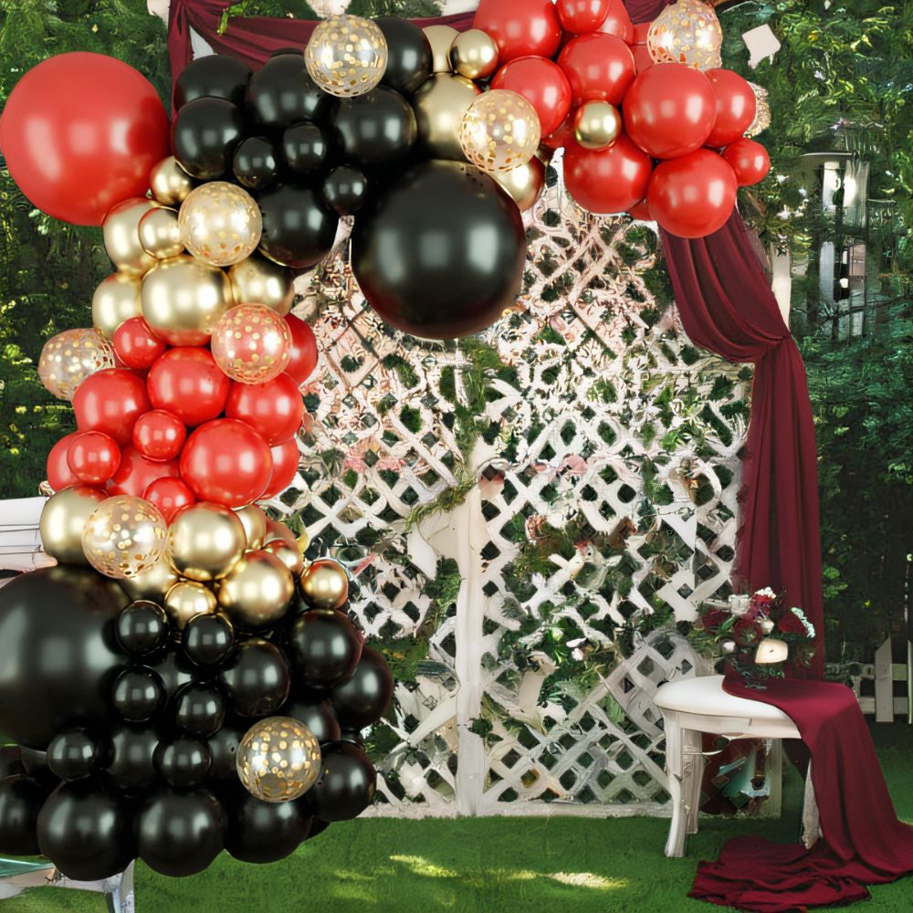 Gold Arch Kit Red Graduation Party Decorations Birthday Women | eBay