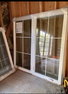 jeld wen windows, white vinyl windows, 72 x 72, brand new, never used ...