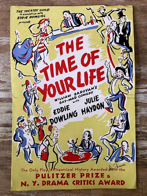 Vintage paper Broadway theater program advert The Time of Your Life ...