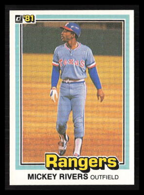Mickey Rivers 1981 Donruss #496 Texas Rangers | eBay