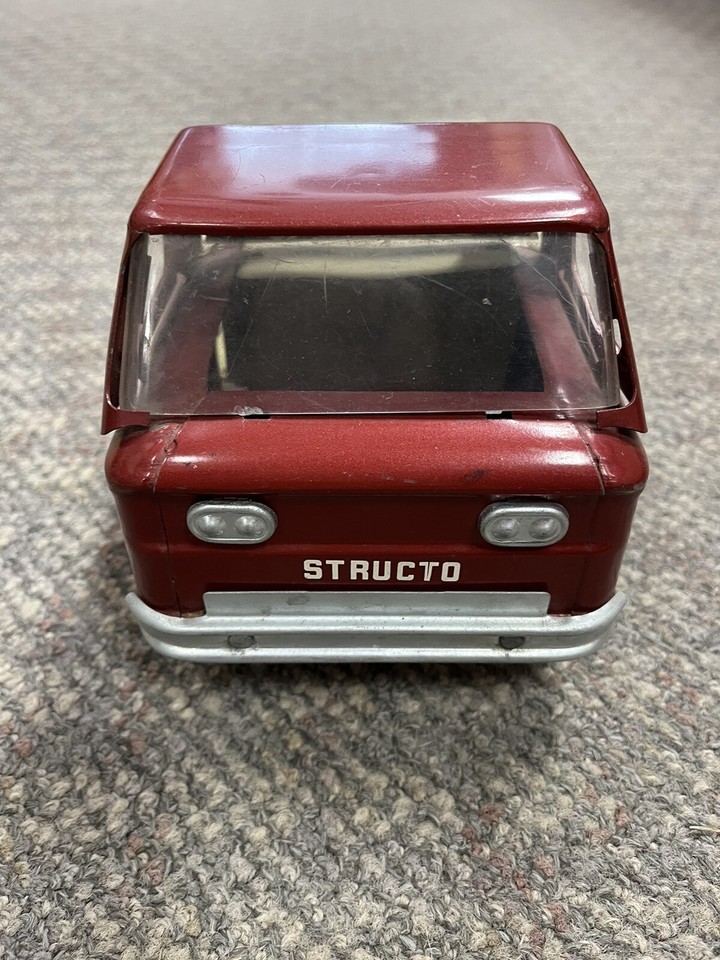 + Vintage 1960' Structo Pressed Steel Red Ramp Side Pick Up Truck *SS ...