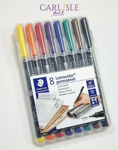 Staedtler Lumocolor Permanent Marker Set of 8 | eBay