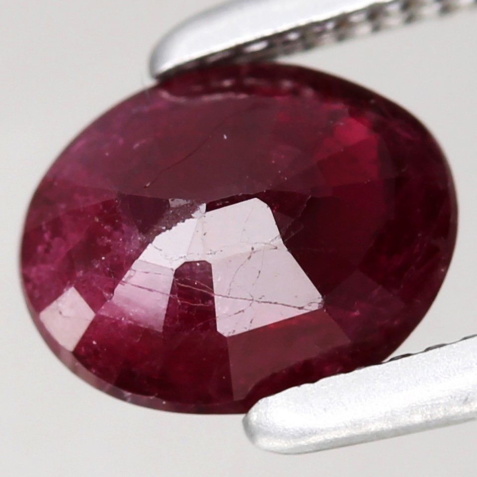 0.71ct Oval 6.2x5mm Natural Deep Red Ruby Madagascar, Africa - Heated ...