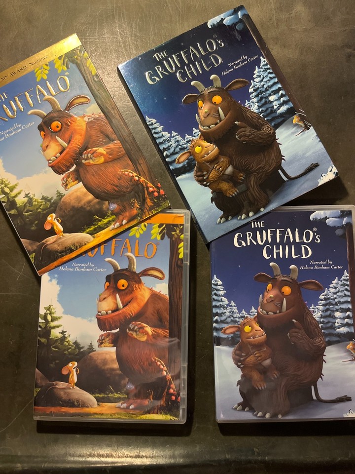 The Gruffalo, Gruffalo's Child, Room on the Broom DVDs + Book (Lot of 4 ...