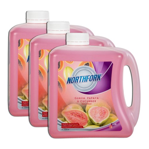 3PK Northfork Guava Papaya & Cucumber 2L Liquid Hand Wash Gentle Hand ...