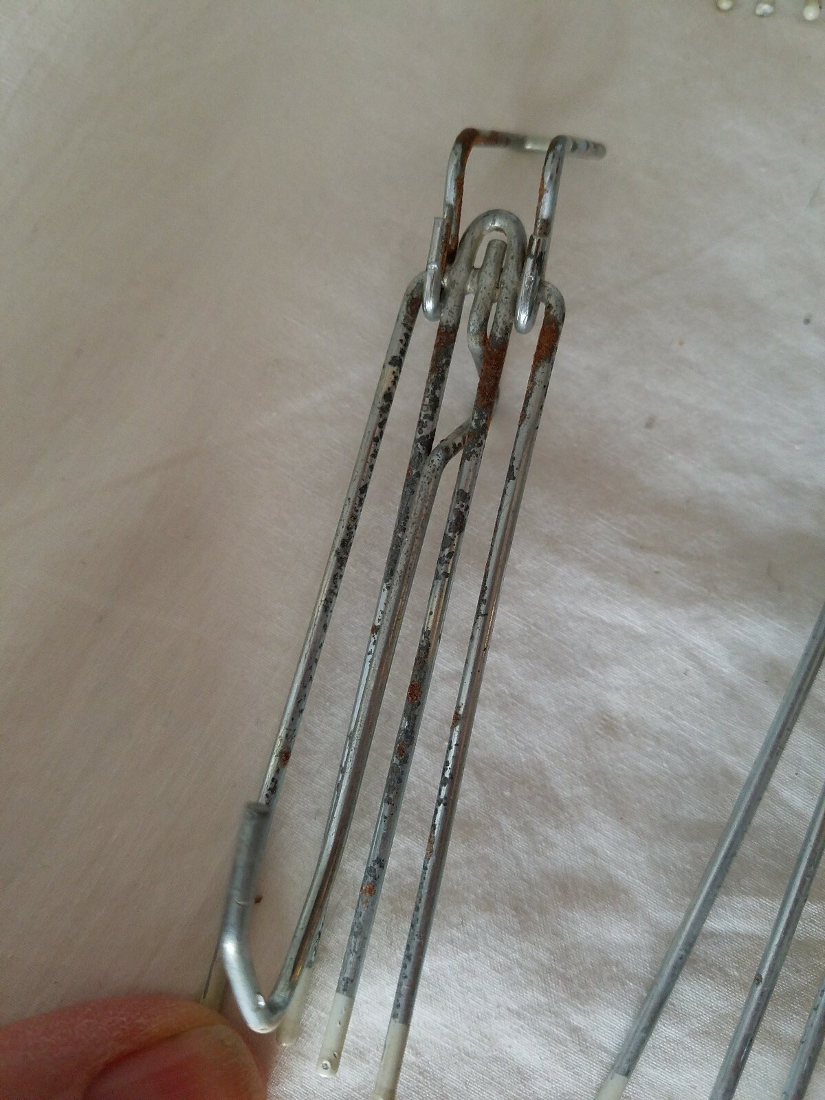 7 VINTAGE LONG NECK 4 PRONG LOCK LATCH FRENCH Pinch Pleat Drape HOOKS ...