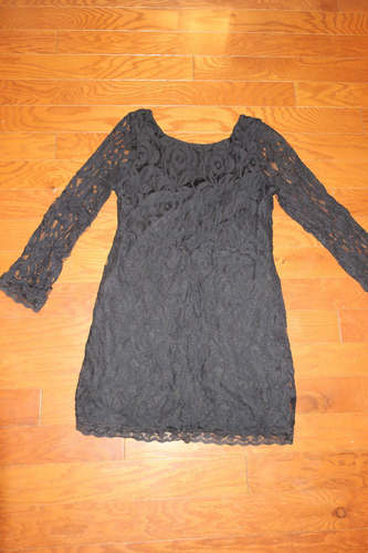 8-10 M ️ FIRE LA DRESS ️ 31" LENGTH 21" BUST ️ BLACK LITTLE LACE ️ ...