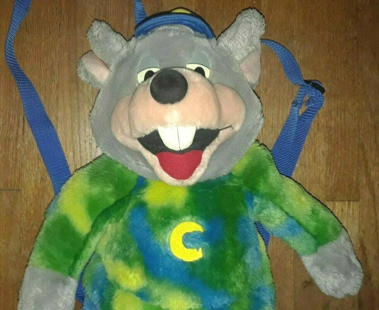 Vintage Chuck E Cheese Backpack Mascot Plush Side Zip Bag 21” 2002 ...