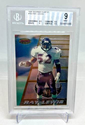 BGS 9 - 1996 Bowman's Best RAY LEWIS RC #164 HOF Ravens | eBay