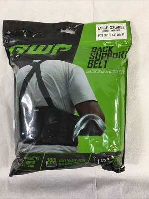 AWP Polyester Hook-n-Loop Back Support Belt Large-XXL 36"- 44" Waist ...
