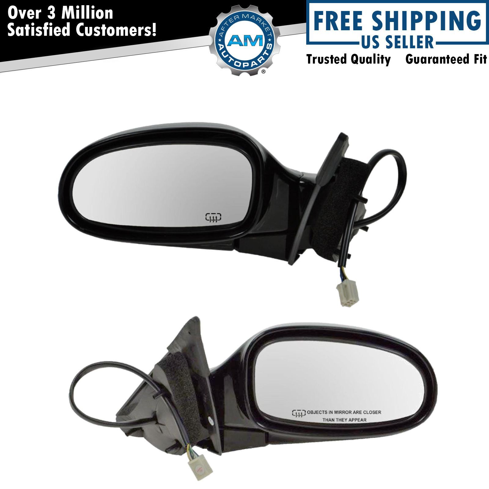 Power Heated Side View Mirror Pair Set for 96-00 Chrysler Sebring ...