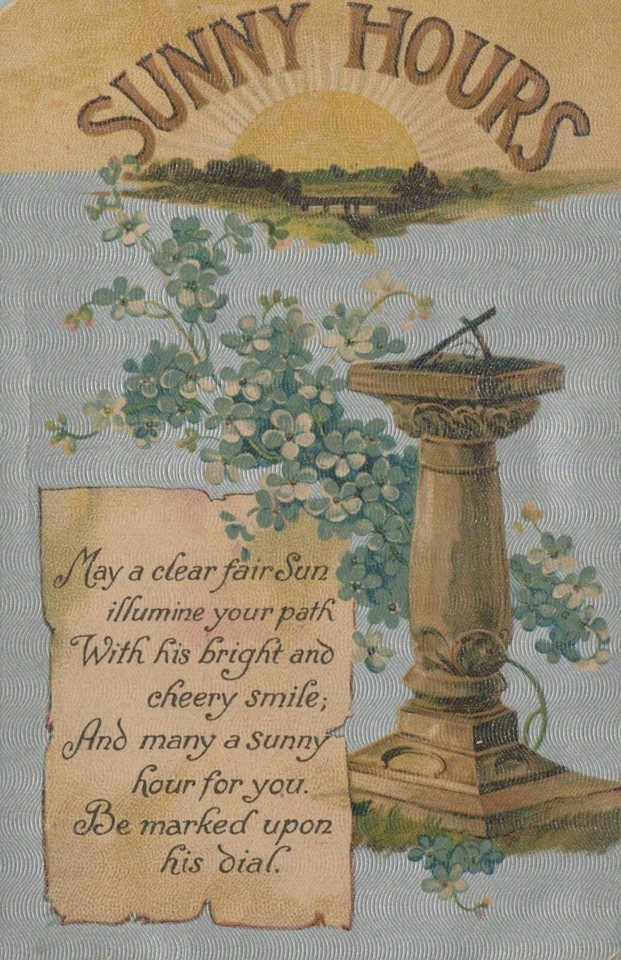 Sunny Hours May A Clear Fair Sun Poem Posted Vintage Divided Back Post ...