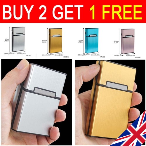 Cigarette Case Storage Container Aluminum Tobacco Holder Pocket Box ...