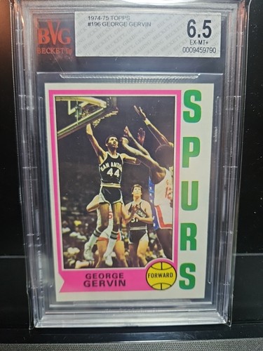 1974 Topps Basketball #196 GEORGE GERVIN Rookie RC BVG 6.5 Spurs ...