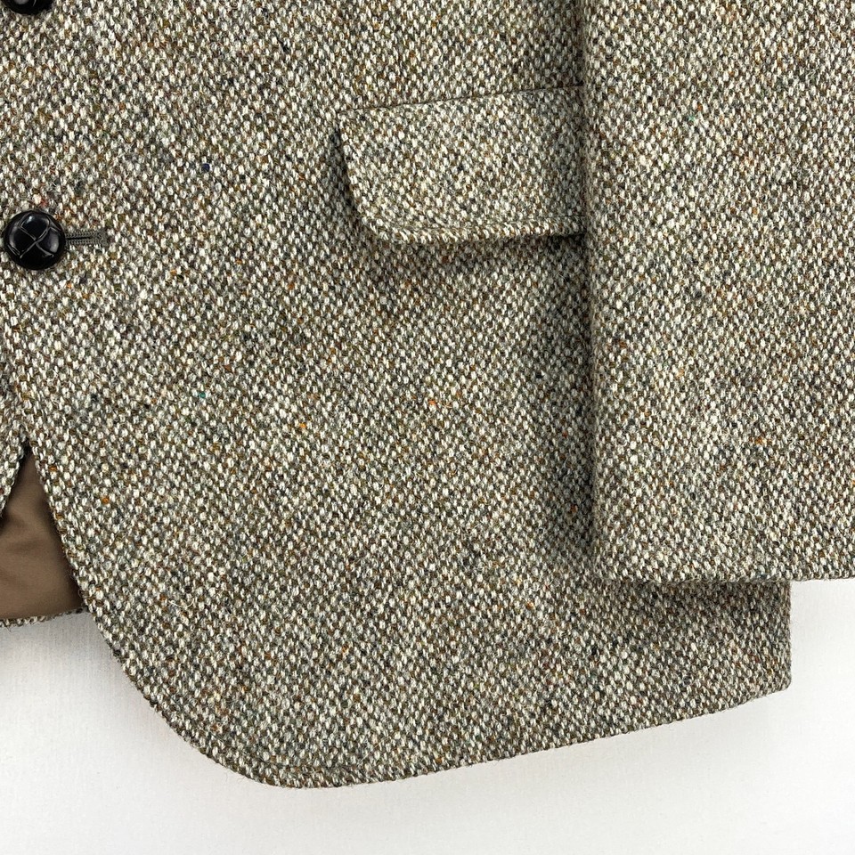 Dunn & Co Harris Tweed Jacket Mens 46S Green Barleycorn Country Sports Hacking | eBay