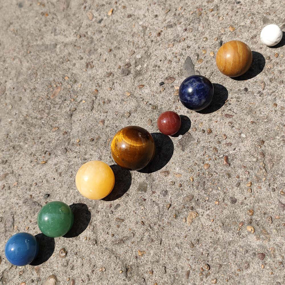 Crystal Solar System Eight Planet Balls Globe Gem Crafts Decor ...