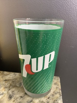 Vintage 7up Red Spot Drinking Glass Cup Wrap Around Logo 5” Tall | eBay