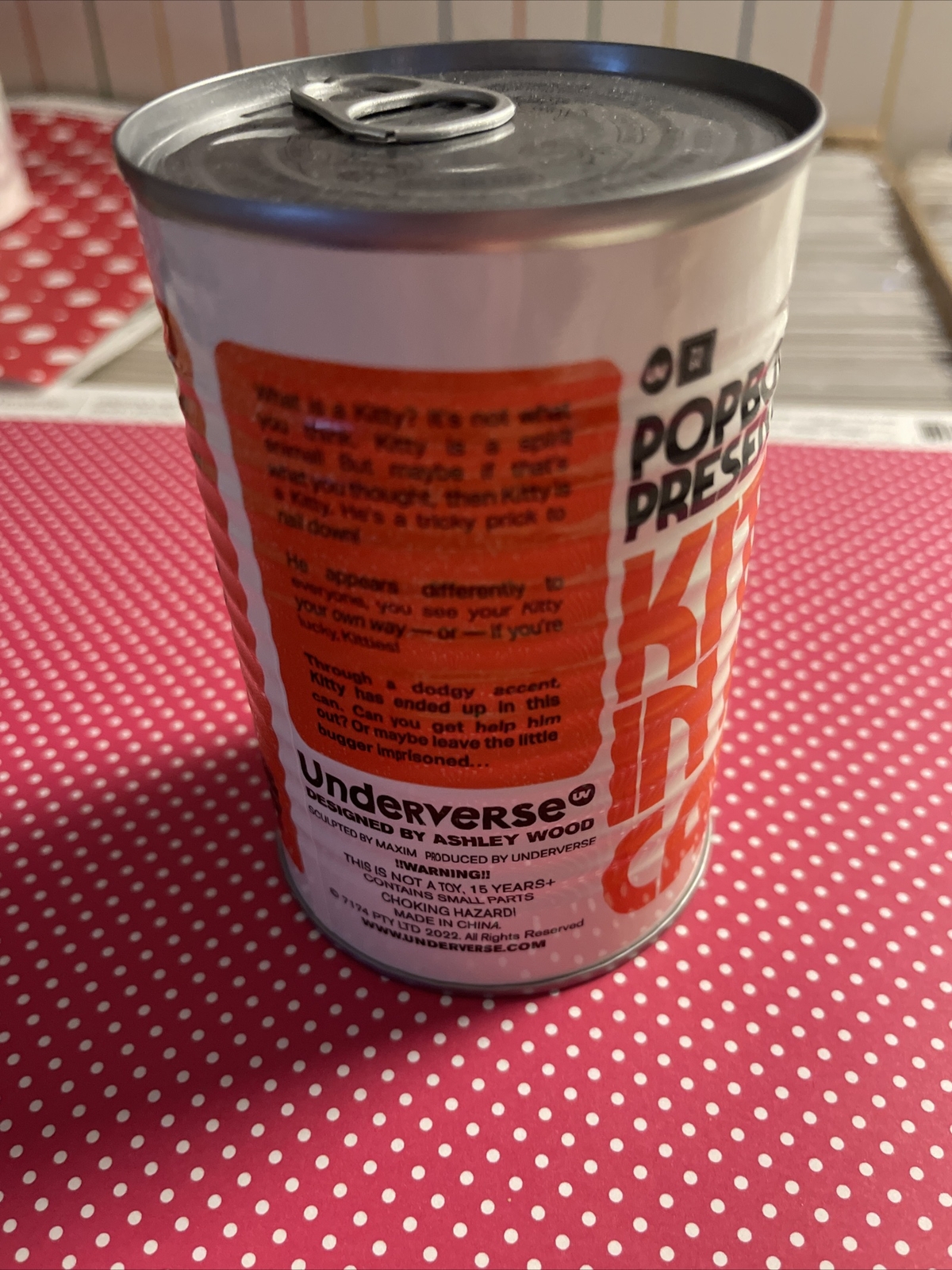 ASHLEY WOOD POPBOT UNDERVERSE KITTY IN A CAN STATUE NEW SEALED 4" tall ...