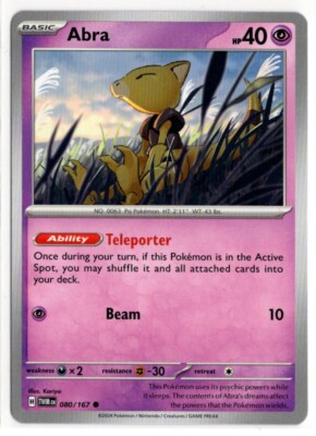 Pokemon Twilight Masquerade 080/167 Abra | eBay