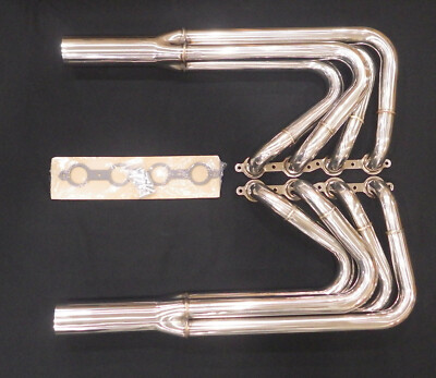 CHEV CHEVY LS POLISHED STAINLESS STEEL OVER TRANSOM BOAT HEADERS ...