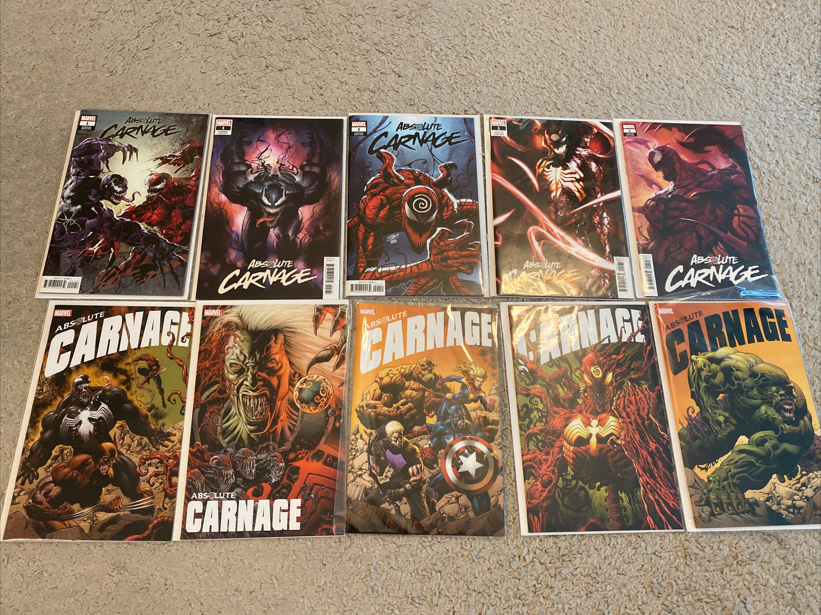 Absolute Carnage #1 NM Main Cover Codex Other Variants Set Marvel ...
