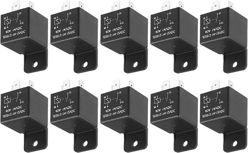 10Pcs JD2912-1H-12VDC 4 Pin DC 12V 40A Relay Multi-Purpose Auto Relay ...