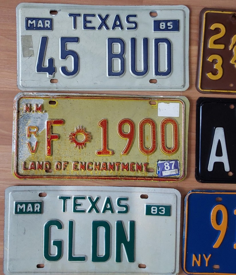 OLD VTG LICENSE PLATE LOT OF 11 SPECIALTY COLLECTION VANITY MIXED STATE ...