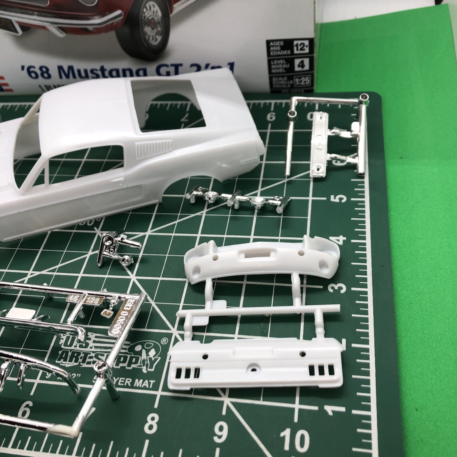 68 Ford Mustang GT Fastback Hard BODY Slot Car? UNBUILT 1:25 RVL LBR ...