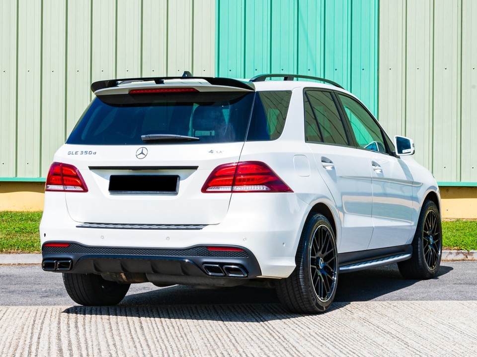 FOR MERCEDES GLE ML W166 AMG GLE63 STYLE REAR DIFFUSER VALANCE & BLACK ...