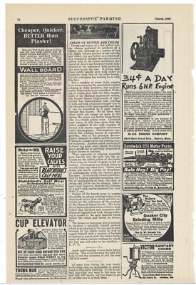 1915 Ellis Engine Co. Ad: 6 HP Multifuel Engine - Detroit, Michigan | eBay