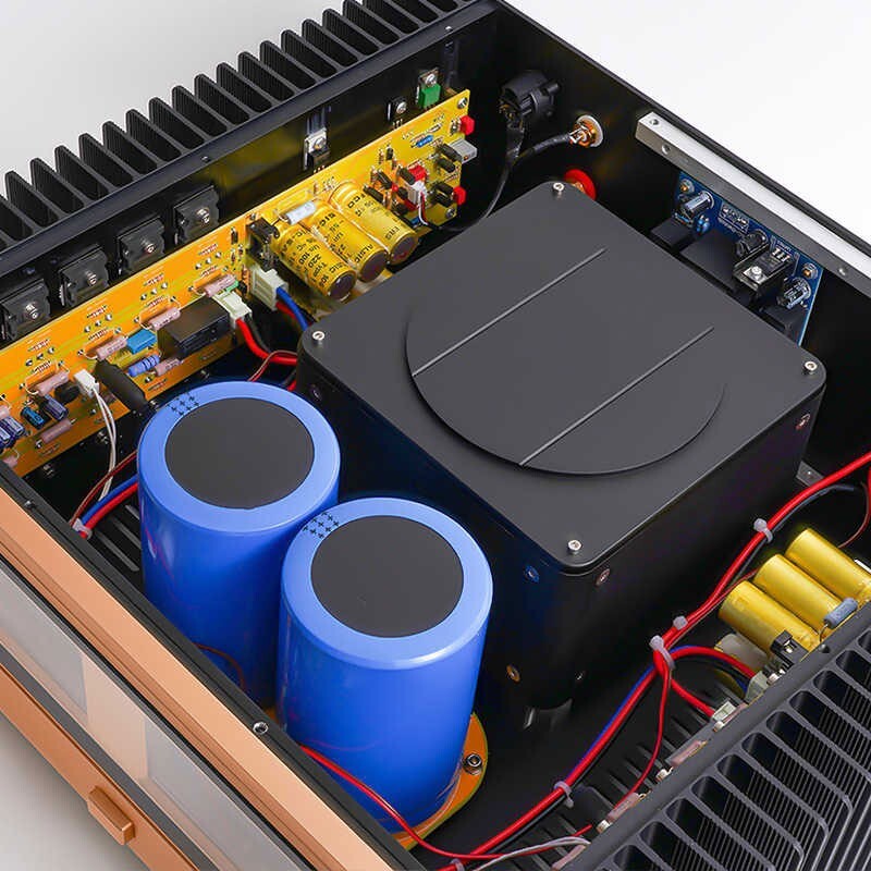 Class AB 300W+300W HiFi Audio Power Amplifier Yellow VU Meter for ...