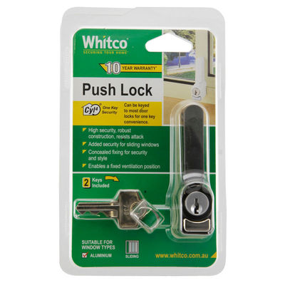 Whitco Sliding Window Push Lock– Primrose, White, Mahogany, Silver or ...
