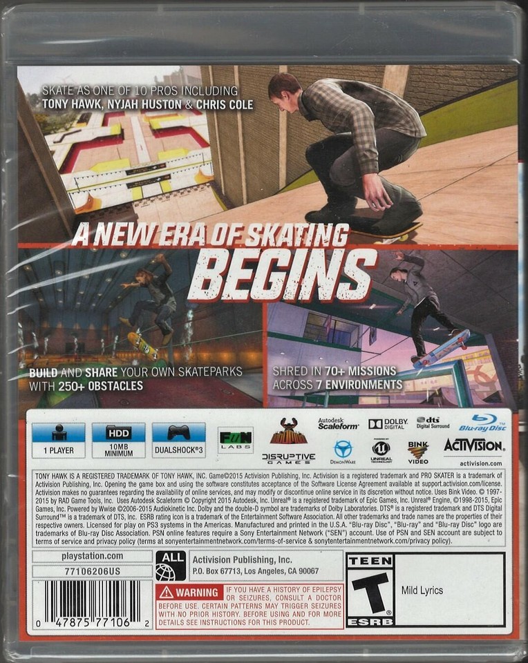 Tony Hawk Pro Skater 5 - Standard Edition PS3 (Brand New Factory Sealed ...